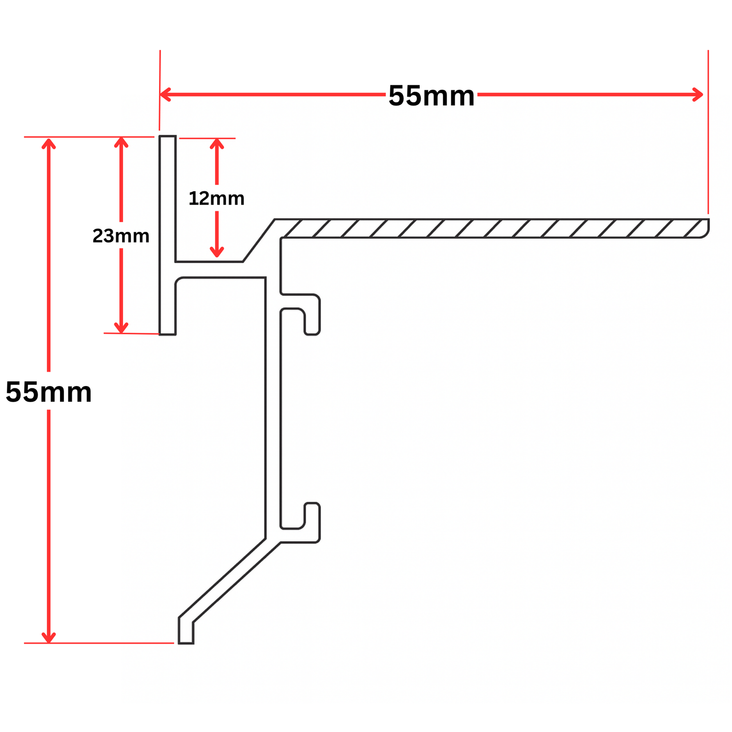 12mm Anodised Balcony Drip Angle | Adheseal